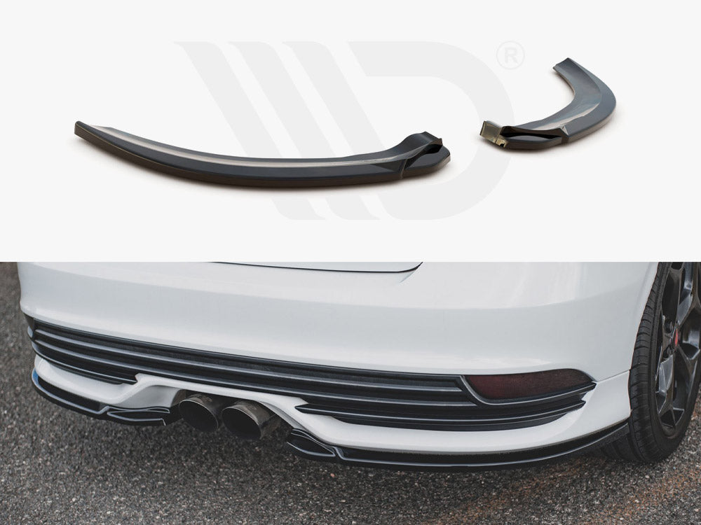 MAXTON DESIGN REAR SIDE SPLITTERS V.2 FORD FOCUS ST MK3 FACELIFT (2015 ...
